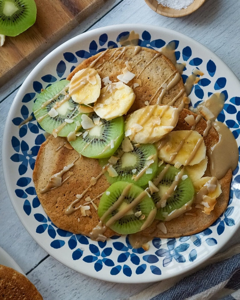 Tropical Vacation Mango Pancakes - Nikki Vegan