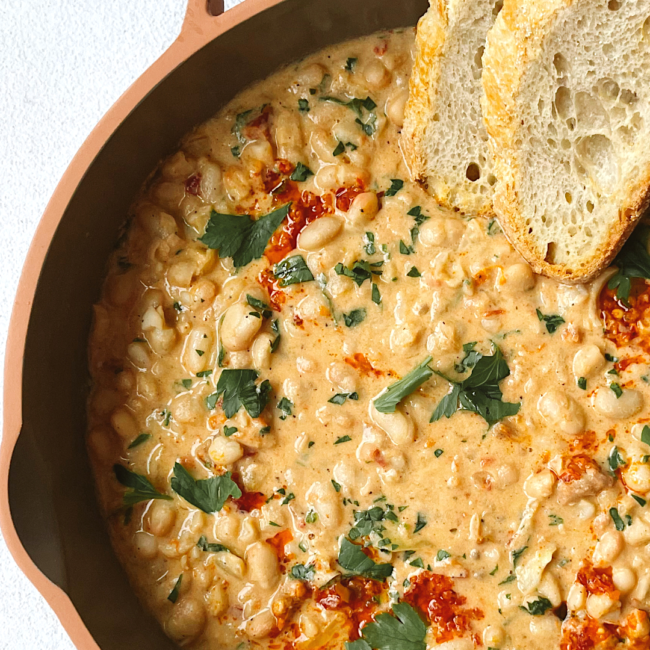 Creamy Italian White Beans - Nikki Vegan