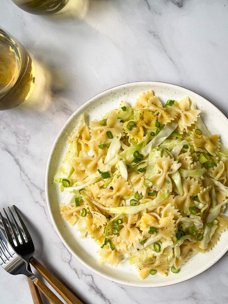 Polish Cabbage and Noodles - Nikki Vegan